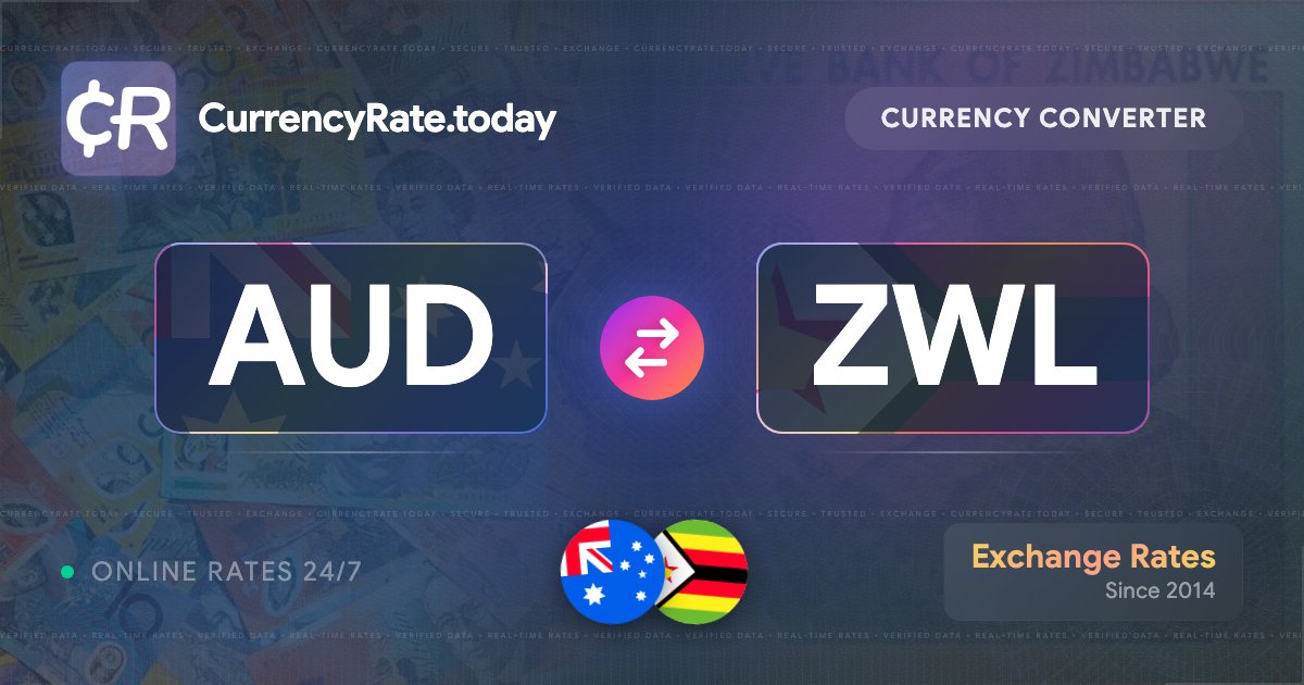 Live Australian Dollar to Zimbabwean Dollars Exchange Rate - $ 1 AUD ...