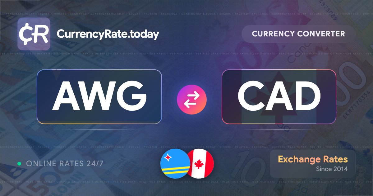 Live Florin to Canadian Dollars Exchange Rate - ƒ 1 AWG/CAD Today