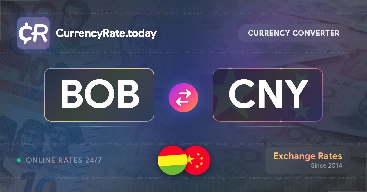 玻利维亚诺 为 人民币 - Bs. 1 BOB/CNY 汇率