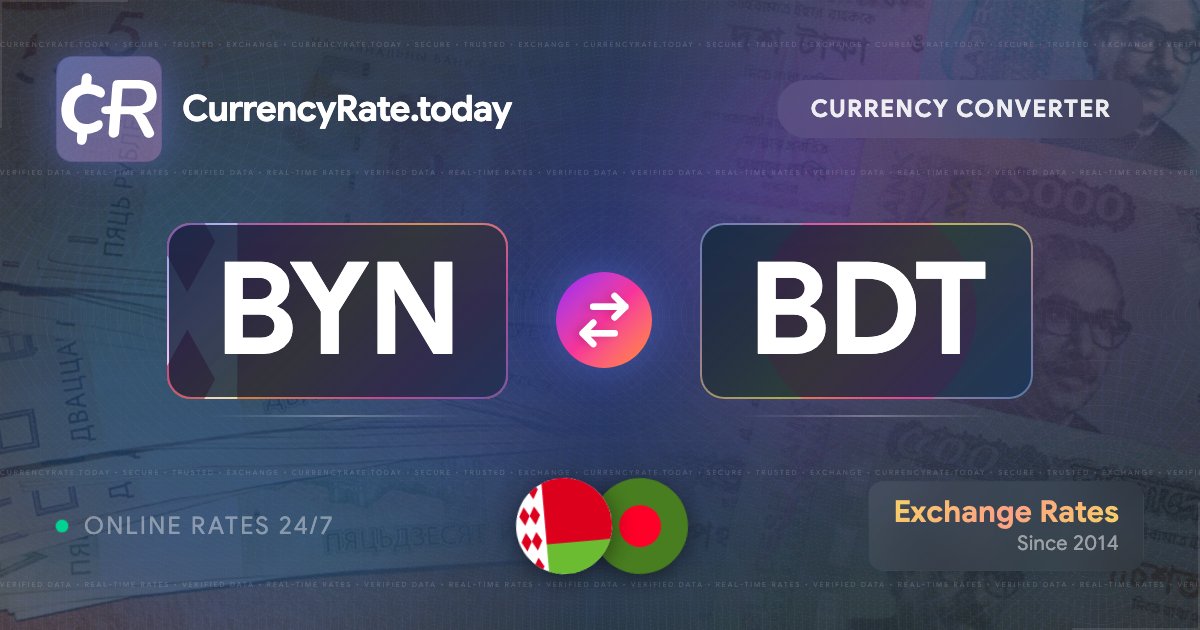 Live Belarusian Ruble to Taka Exchange Rate - Br 1 BYN/BDT Today