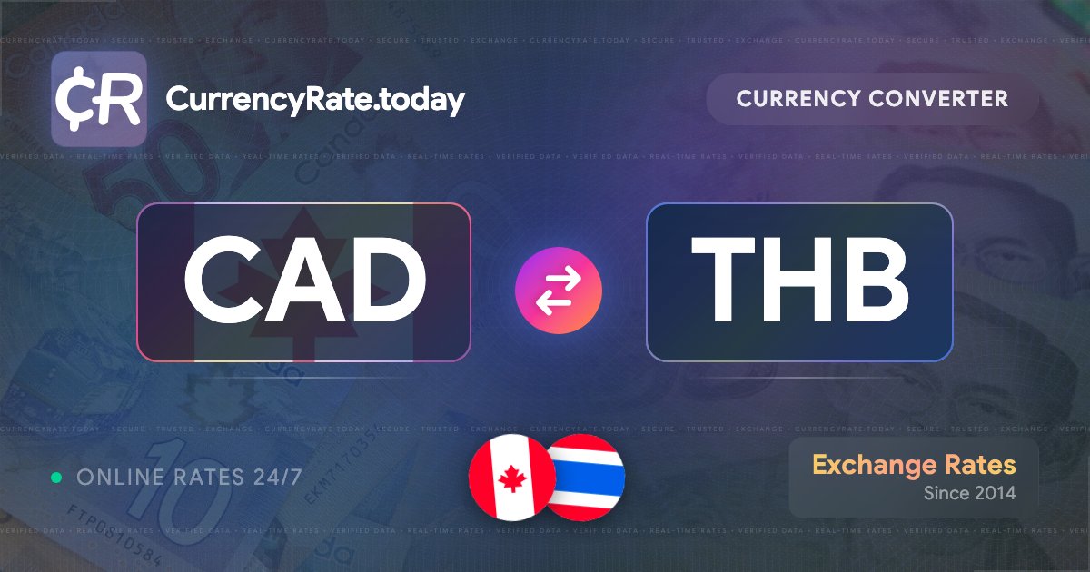 100 Canadian Dollars (CAD) to Thai Baht (THB) - Currency Converter