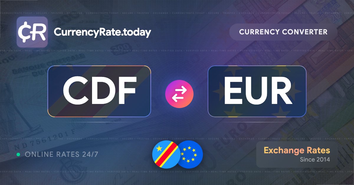 3500 Congo Francs (CDF) to Euro (EUR) - Currency Converter