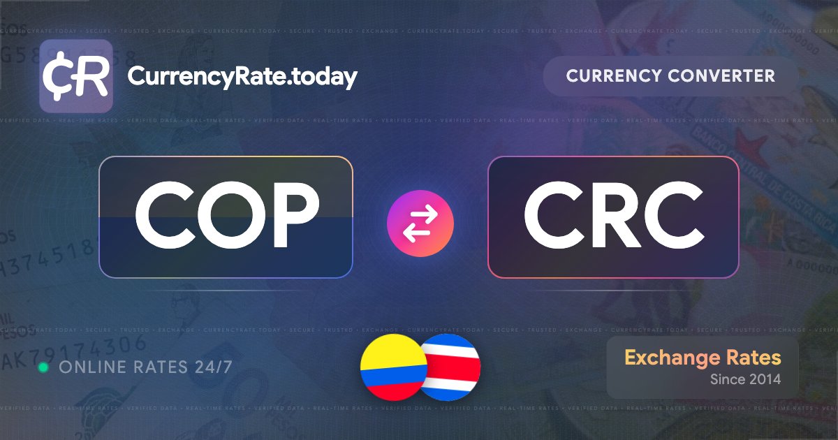 170000 Colombian Pesos (COP) to Colons (CRC) - Currency Converter