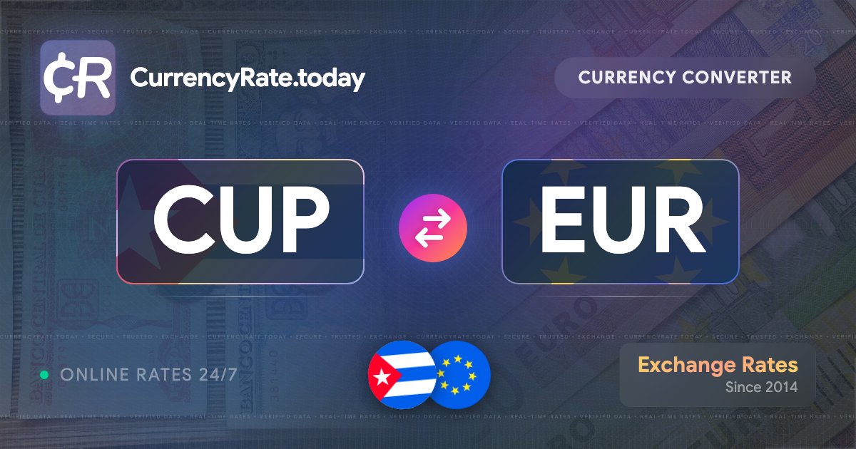 1200 Cuban Pesos (CUP) to Euros (EUR) - Currency Converter