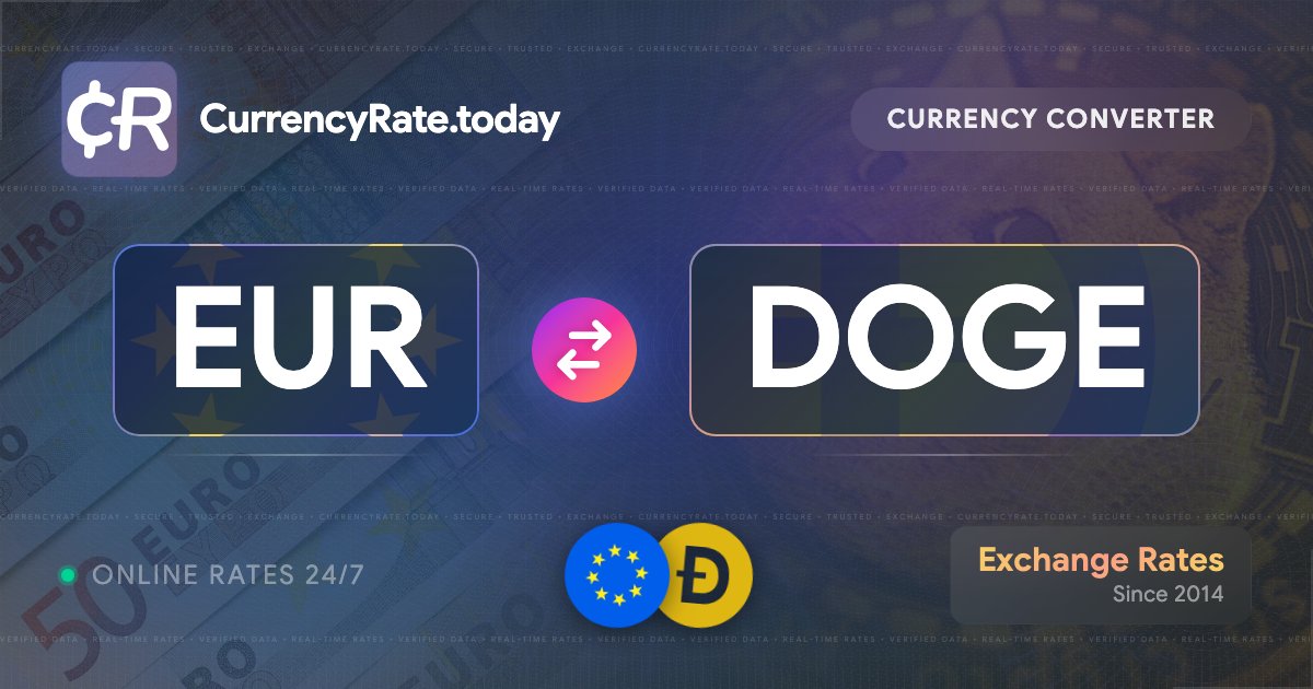 126000000000 Euros (EUR) to Doges (DOGE) - Currency Converter