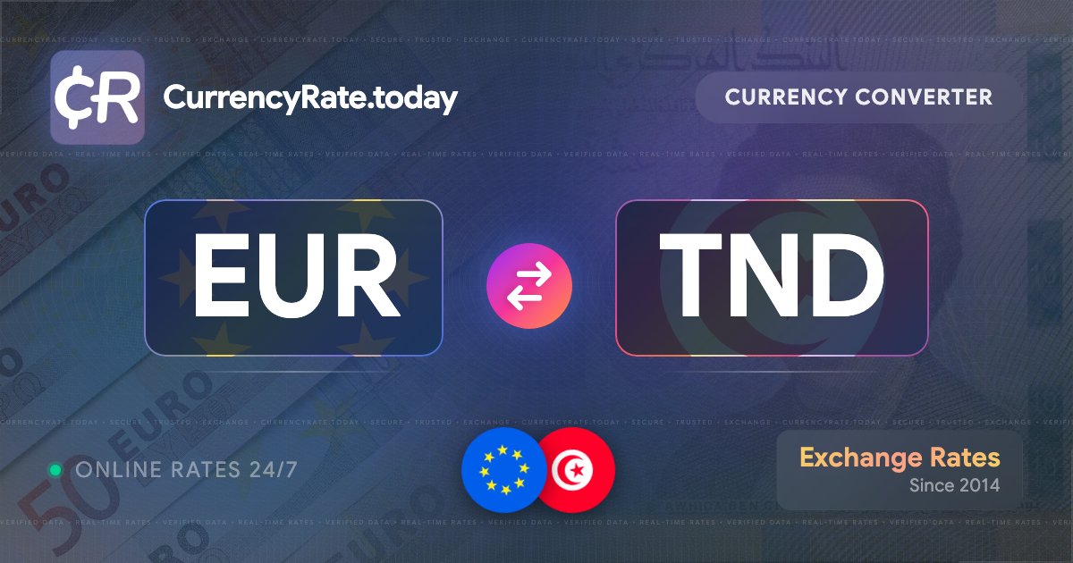 26 Euros (EUR) to Tunisian Dinars (TND) - Currency Converter