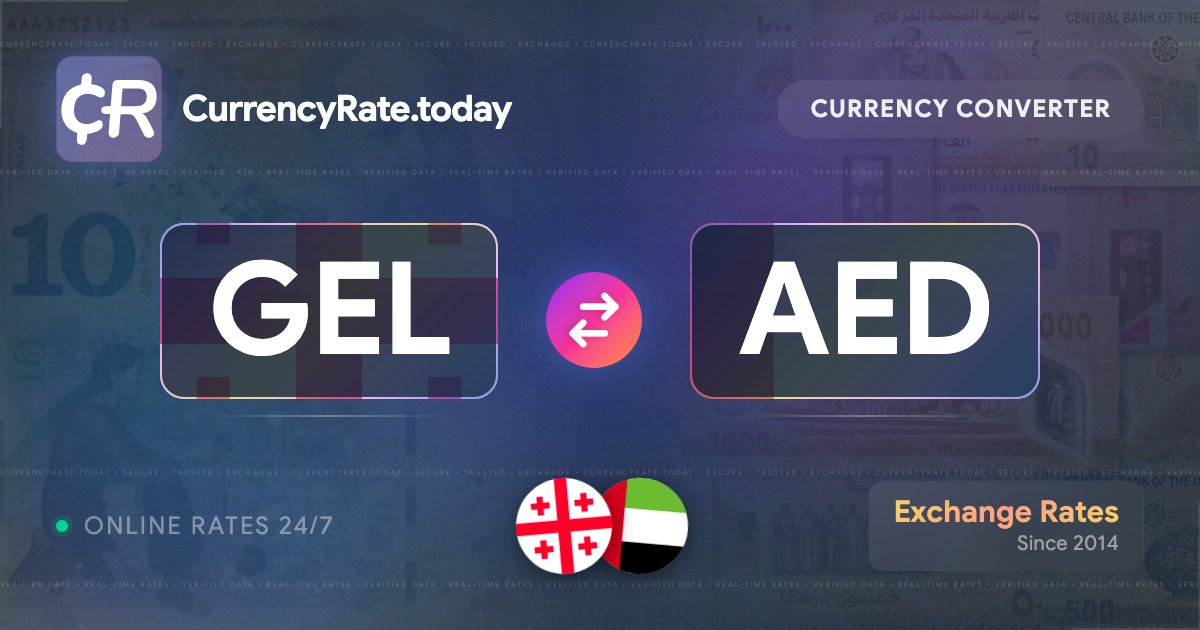 Live Lari to Dirham Exchange Rate - ლ 1 GEL/AED Today
