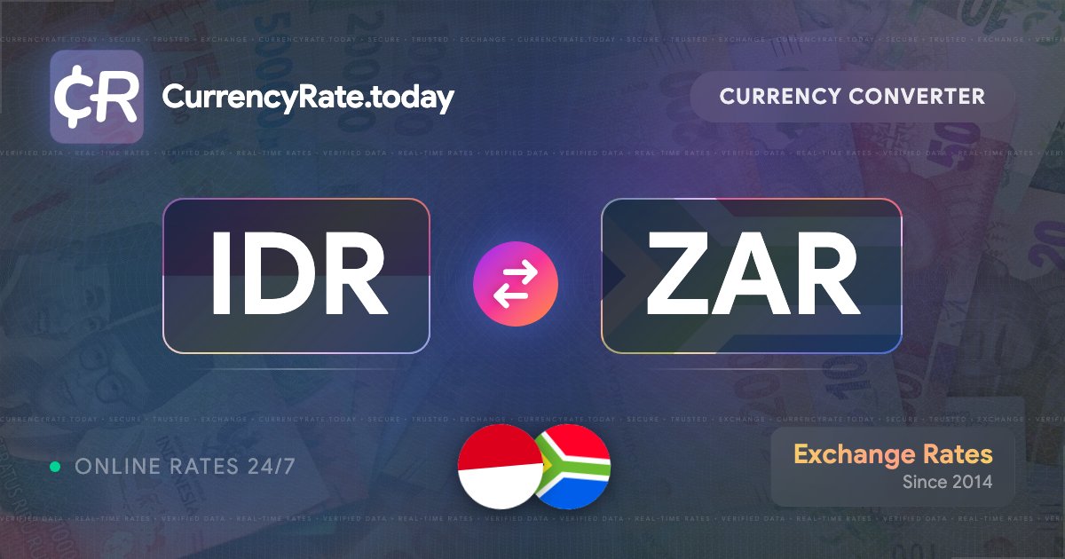 200000 Rupiahs (IDR) to Rands (ZAR) - Currency Converter