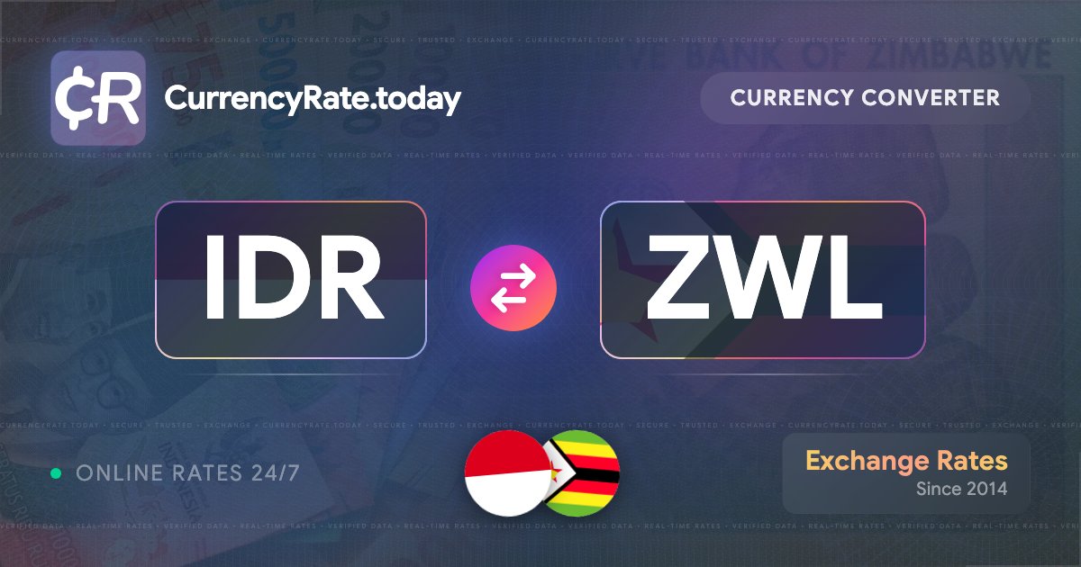 1000 Rupiahs (IDR) to Zimbabwean Dollars (ZWL) - Currency Converter