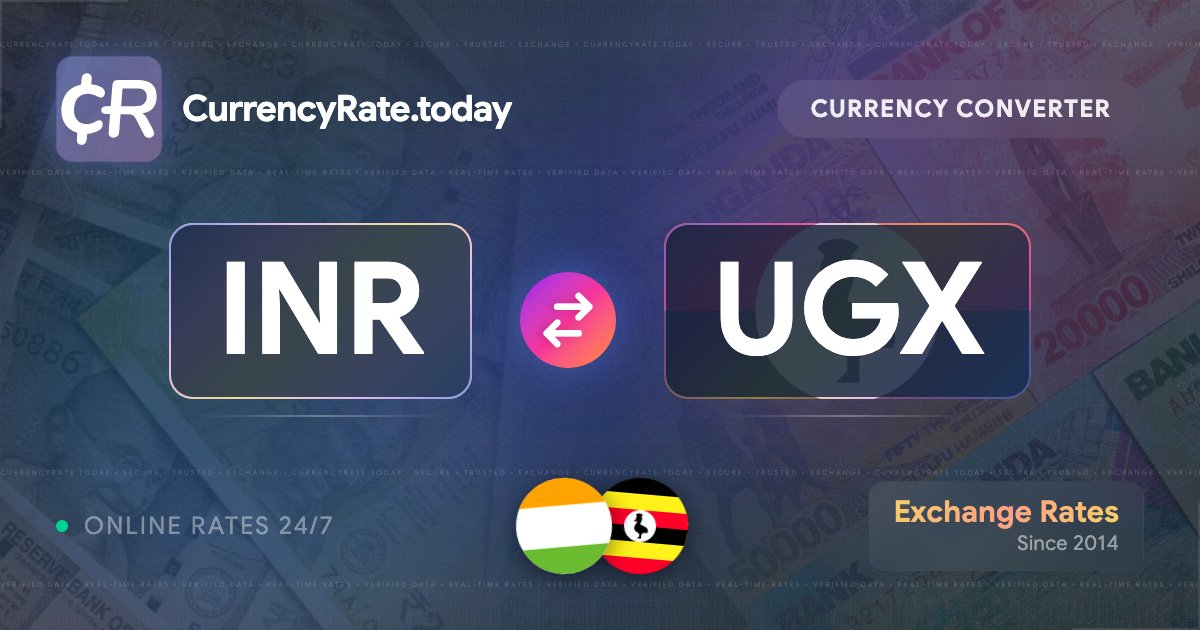200 Indian Rupees (INR) to Ugandan Shillings (UGX) - Currency Converter