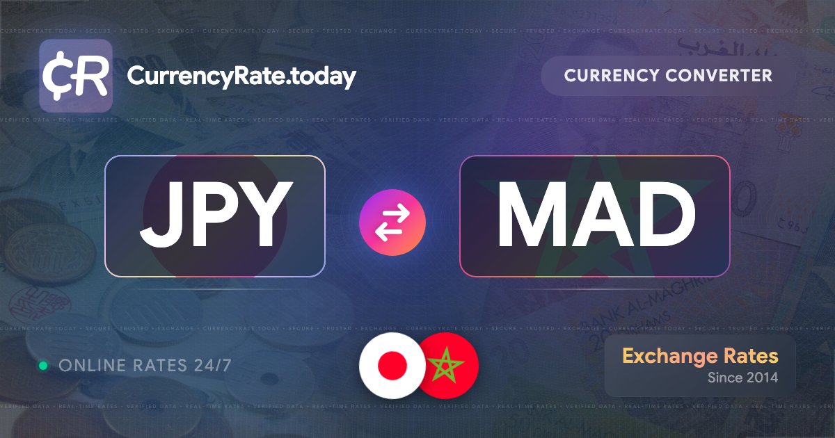 1750 Yens (JPY) to Moroccan Dirhams (MAD) - Currency Converter