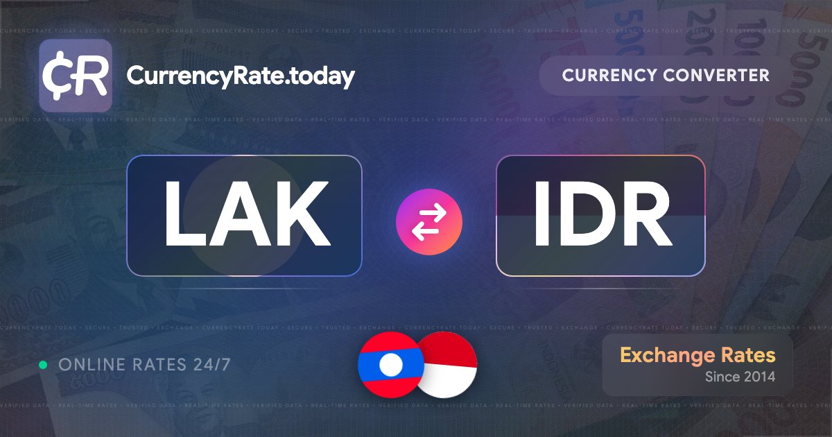 Nilai Tukar 1000000 Kip Laos ke Rupiah Indonesia - Konversi LAK/IDR