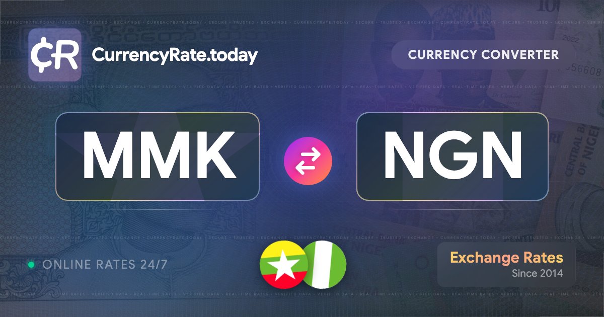 Live Kyat to Naira Exchange Rate - Ks 1 MMK/NGN Today