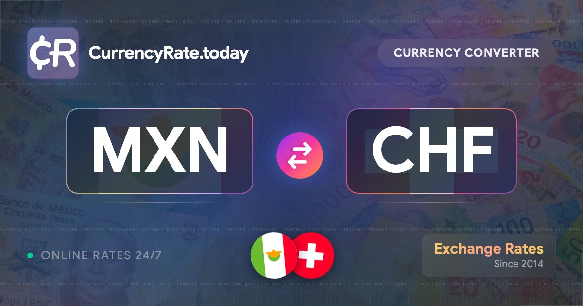 313 Mexican Pesos (MXN) to Swiss Francs (CHF) - Currency Converter
