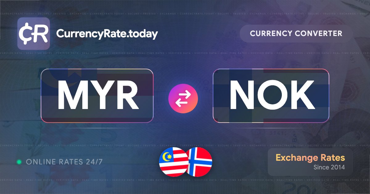1000 Ringgit (MYR) to Norwegian Kroner (NOK) - Currency Converter