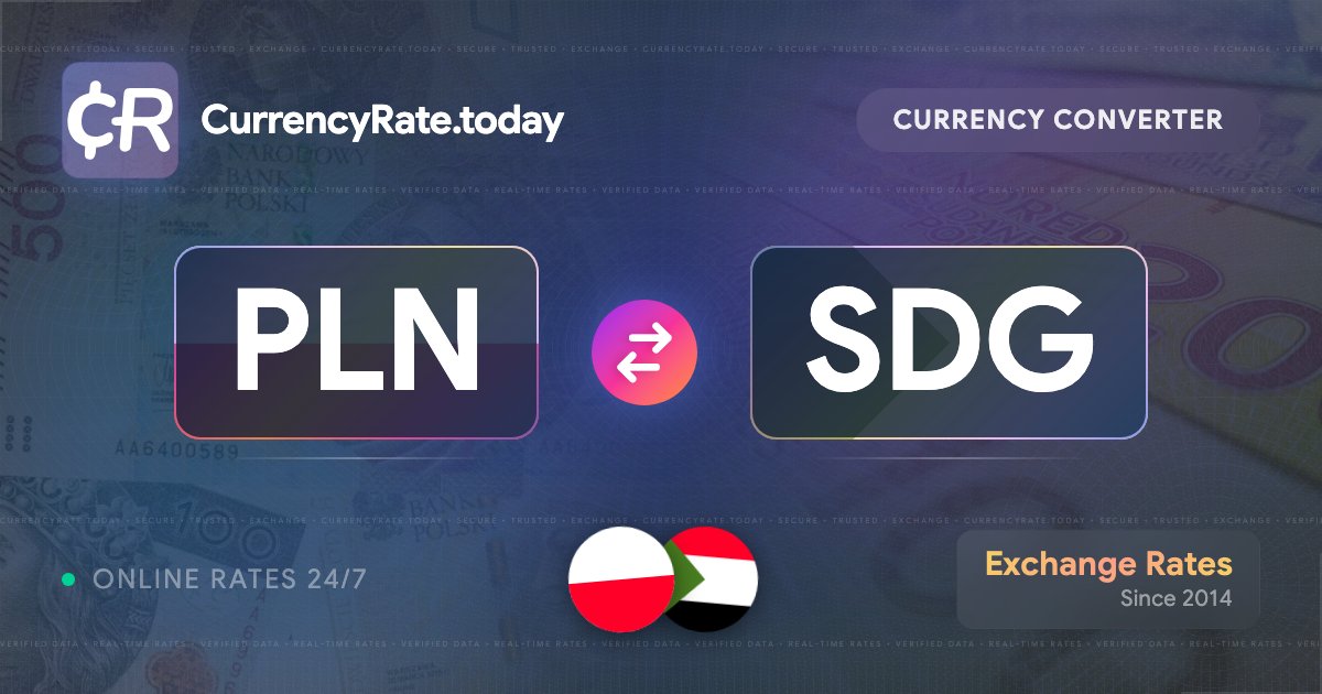 Live Zloty to Sudanese Pounds Exchange Rate - zł 1 PLN/SDG Today