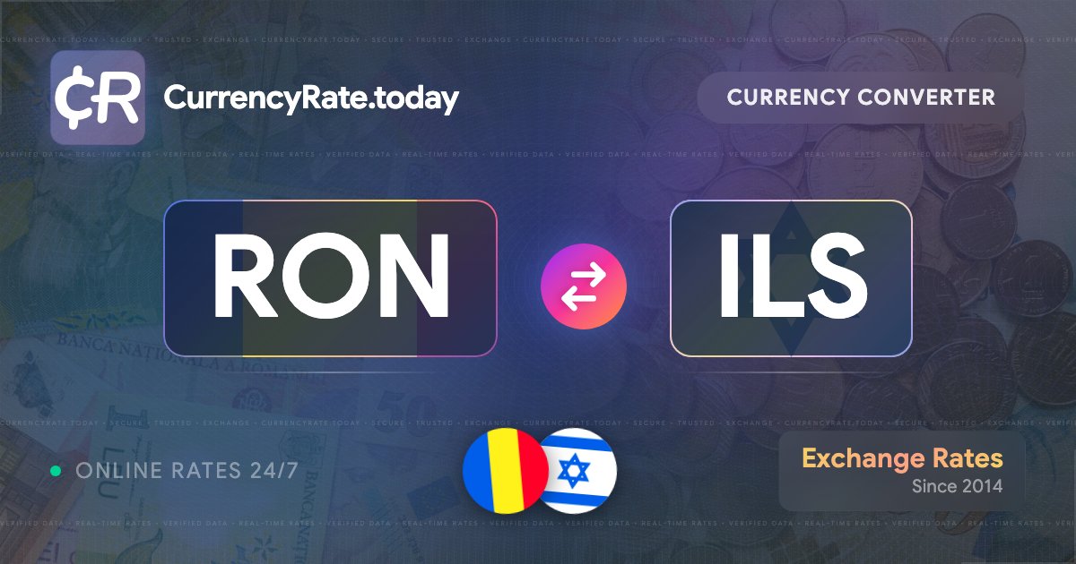 Live Romanian Leu to Shekels Exchange Rate - L 1 RON/ILS Today