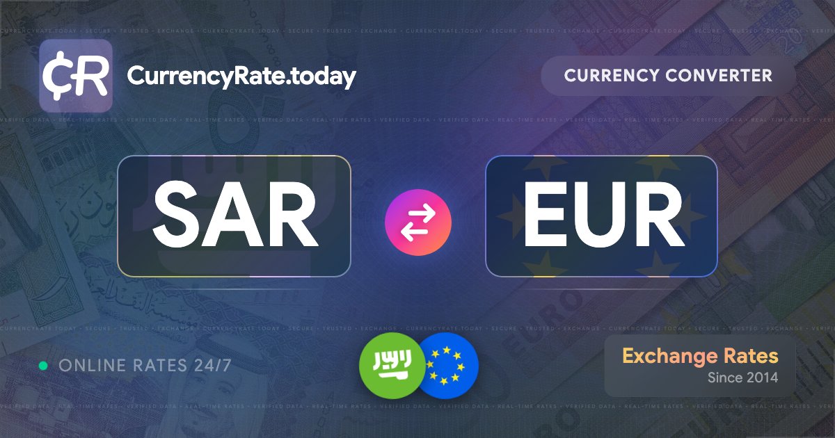 4500 Riyal (SAR) to Euros (EUR) - Currency Converter