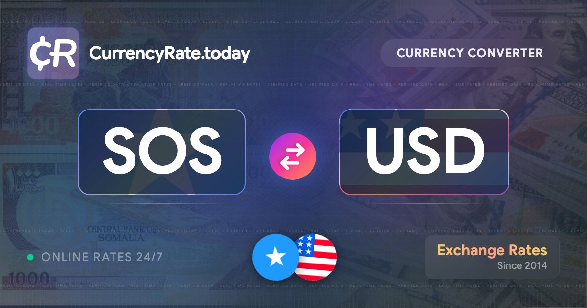 300000 Shillings (SOS) to US Dollars (USD) - Currency Converter
