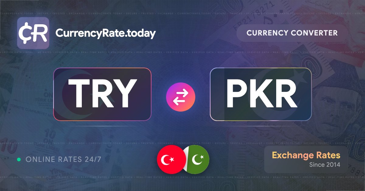 40000 Turkish Liras (TRY) to Pakistani Rupees (PKR) - Currency Converter