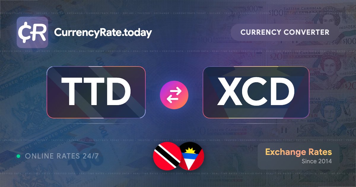 Live Trinidad Tobago Dollar to Eastern Caribbean Dollars Exchange Rate ...