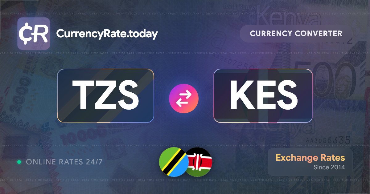 45000 Tanzanian Shillings (TZS) to Kenyan Shillings (KES) - Currency ...