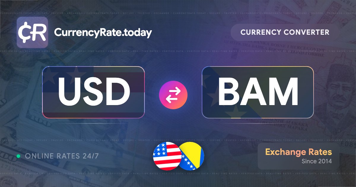 700 US Dollars (USD) to Mark (BAM) - Currency Converter
