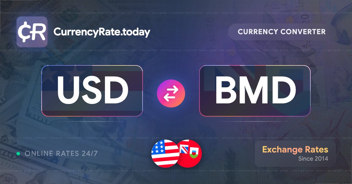 100 US Dollars (USD) to Bermuda Dollars (BMD) - Currency Converter