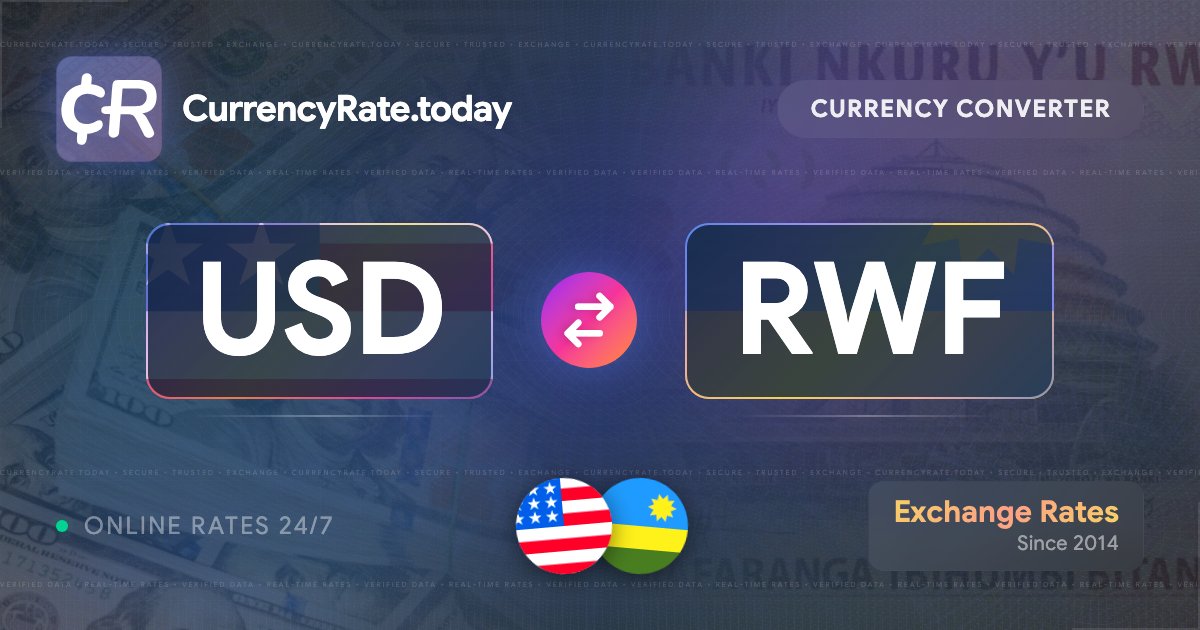 1000 US Dollars (USD) to Rwandan Francs (RWF) - Currency Converter
